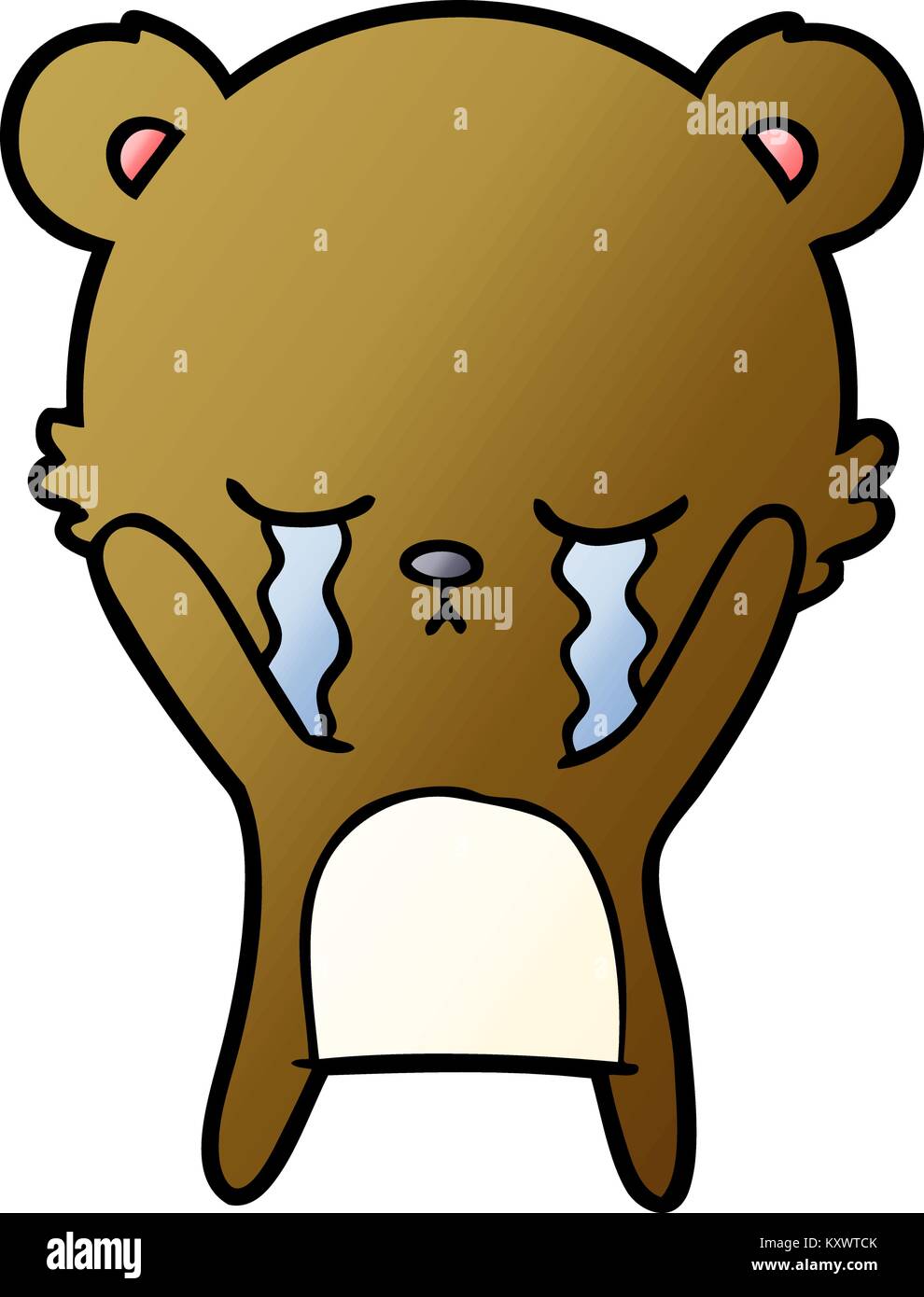 crying bear cartoon character Stock Vector Image & Art - Alamy