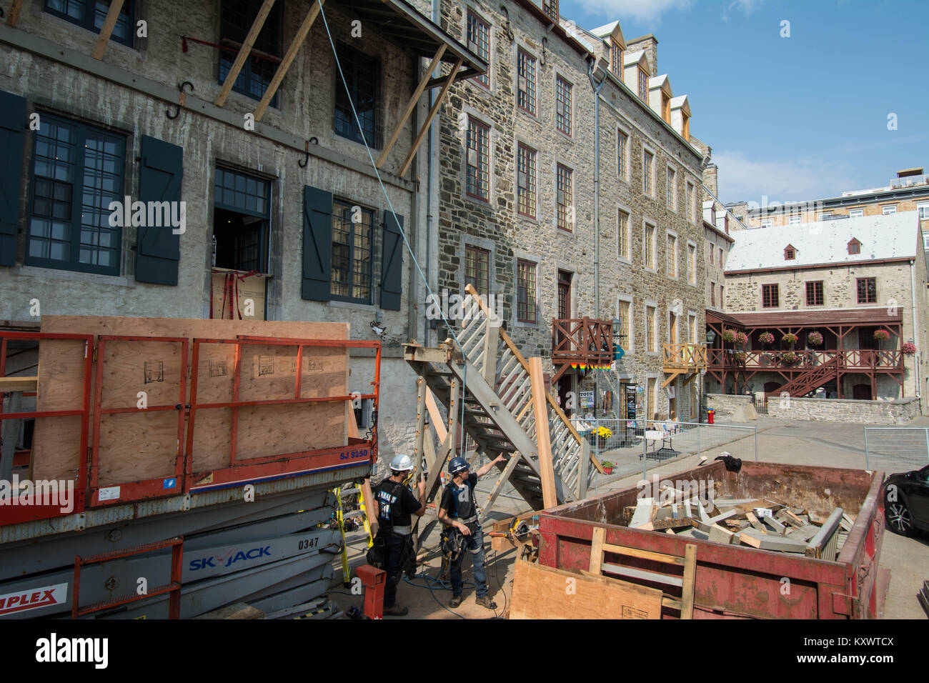 Quebec demolition bin skip rubbish old fashion replace mend repair ...