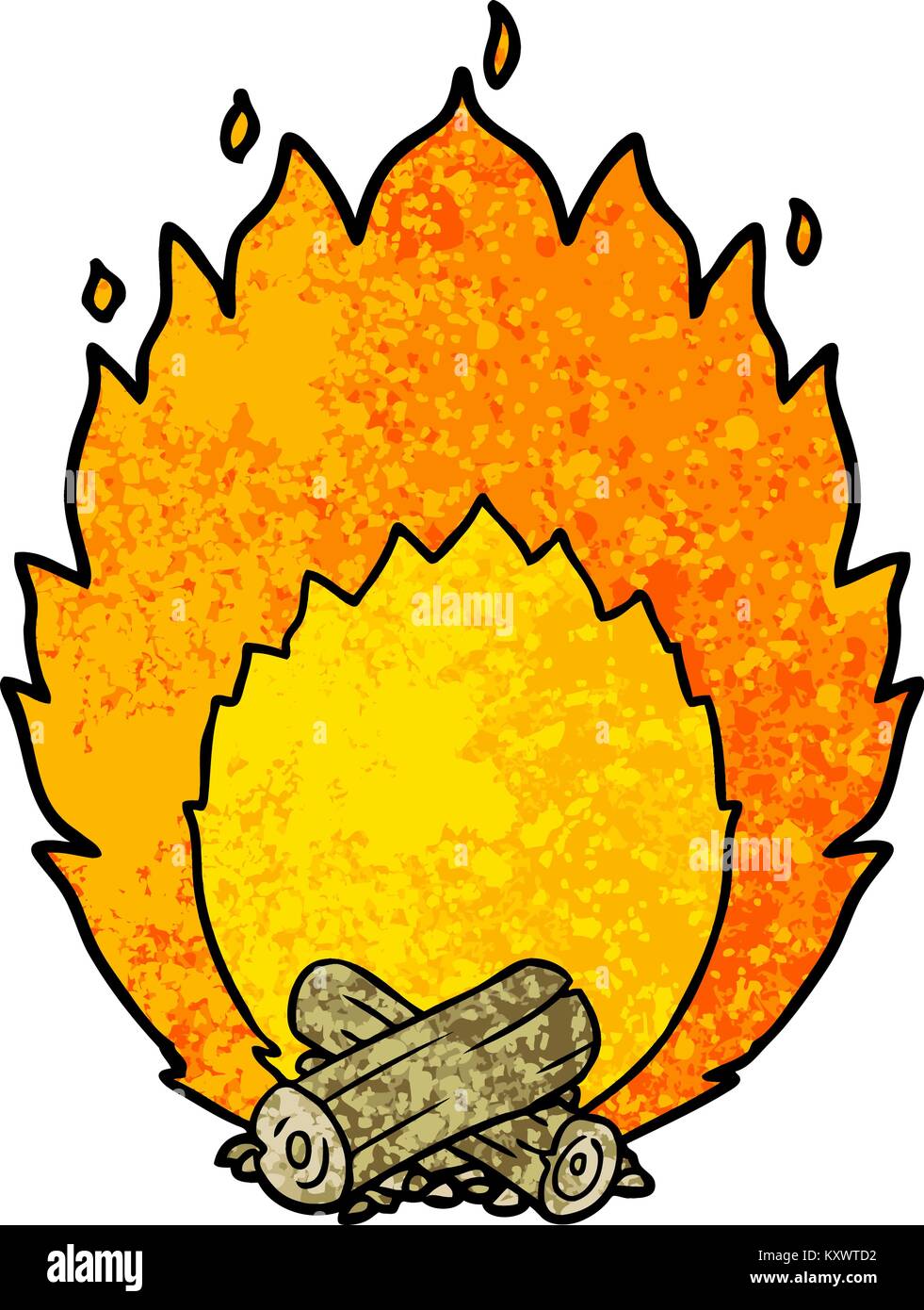 cartoon blazing camp fire Stock Vector Image & Art - Alamy