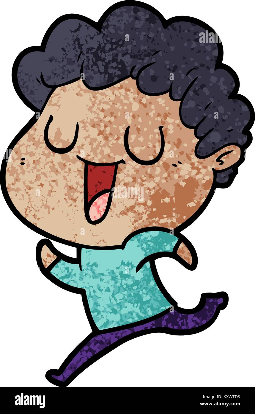 laughing cartoon man running Stock Vector Image & Art - Alamy