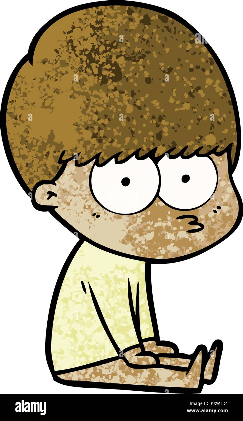 curious cartoon boy Stock Vector Image & Art - Alamy