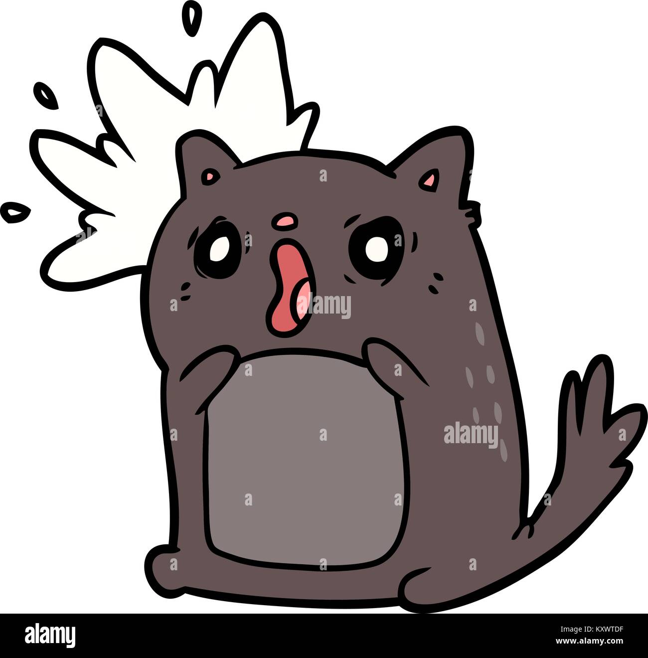cartoon shocked cat amazed Stock Vector Image & Art - Alamy
