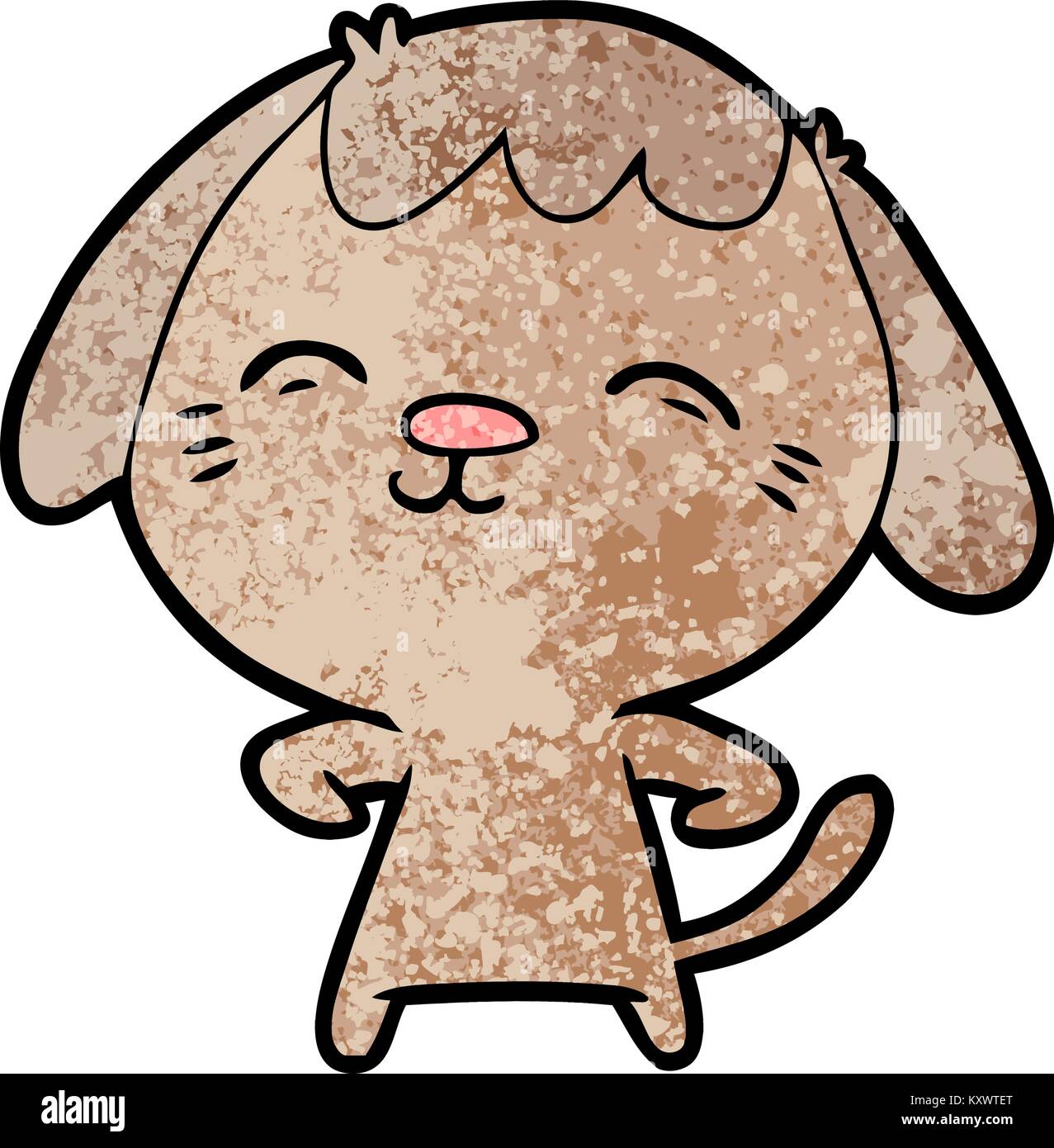 happy cartoon dog Stock Vector Image & Art - Alamy