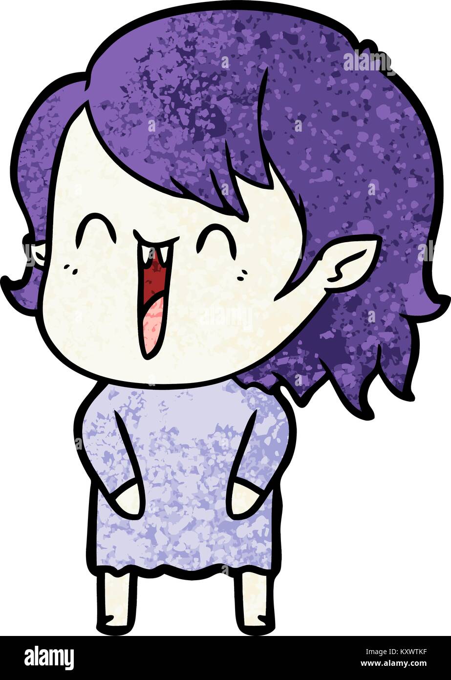 cute cartoon happy vampire girl Stock Vector Image & Art - Alamy