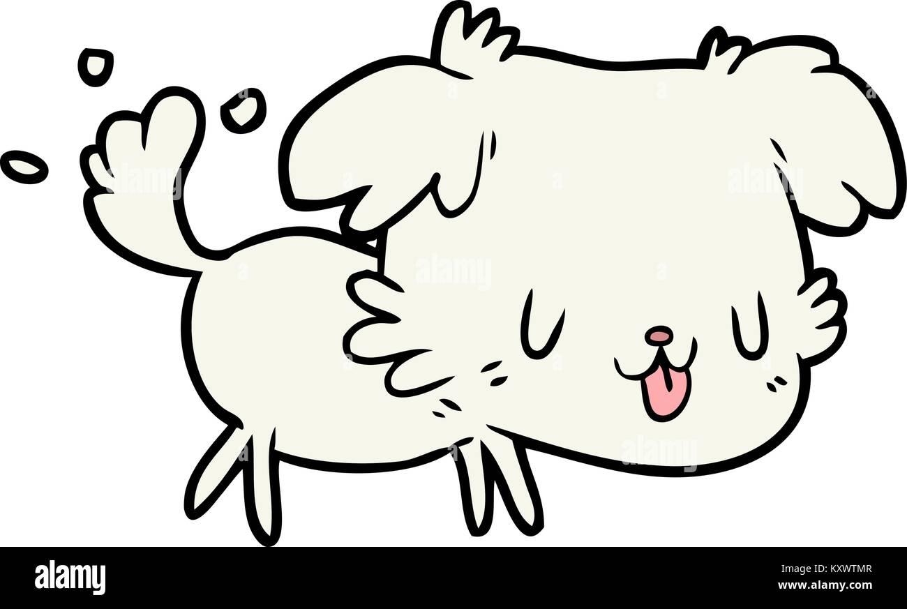 cute cartoon dog wagging tail Stock Vector Image & Art - Alamy