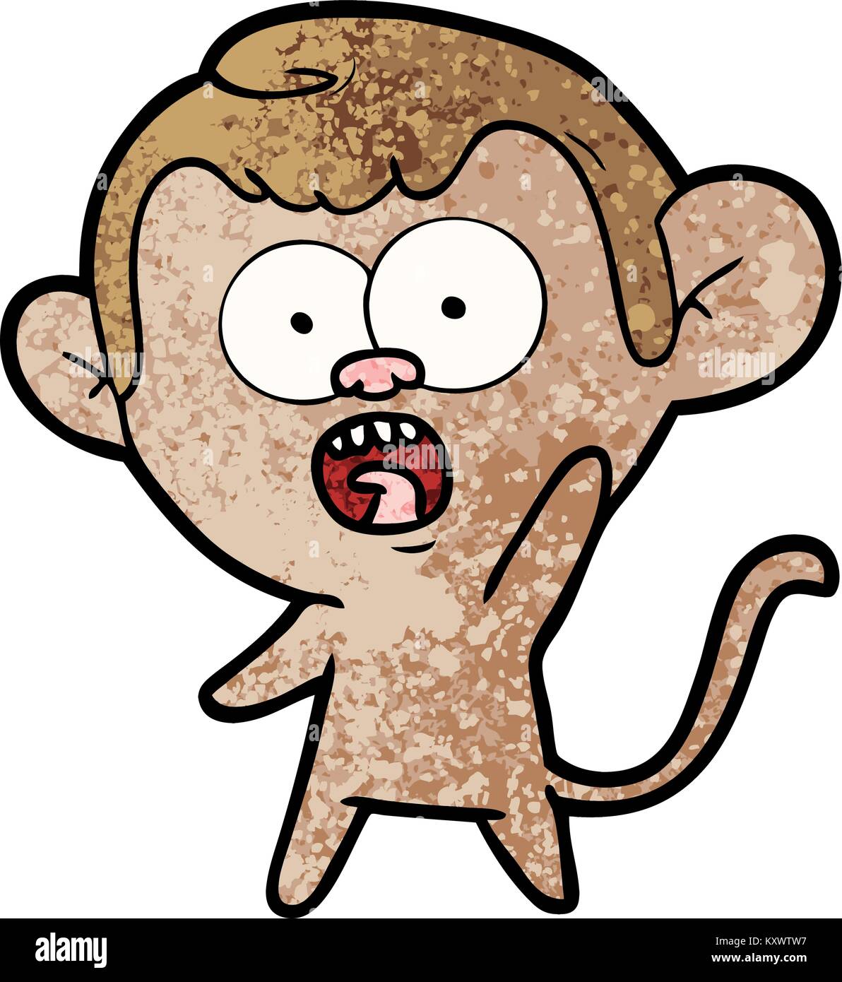 cartoon shocked monkey Stock Vector Image & Art - Alamy
