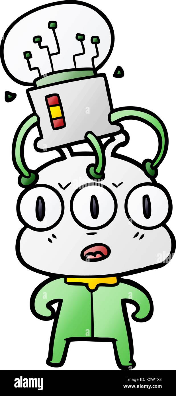 cartoon three eyed alien Stock Vector Image & Art - Alamy