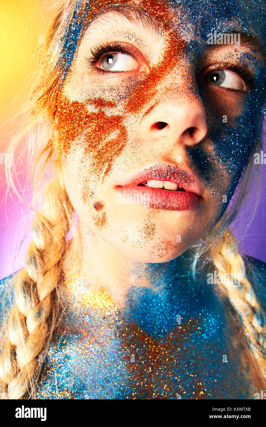 Studio Portrait Glitter Stock Photo - Alamy