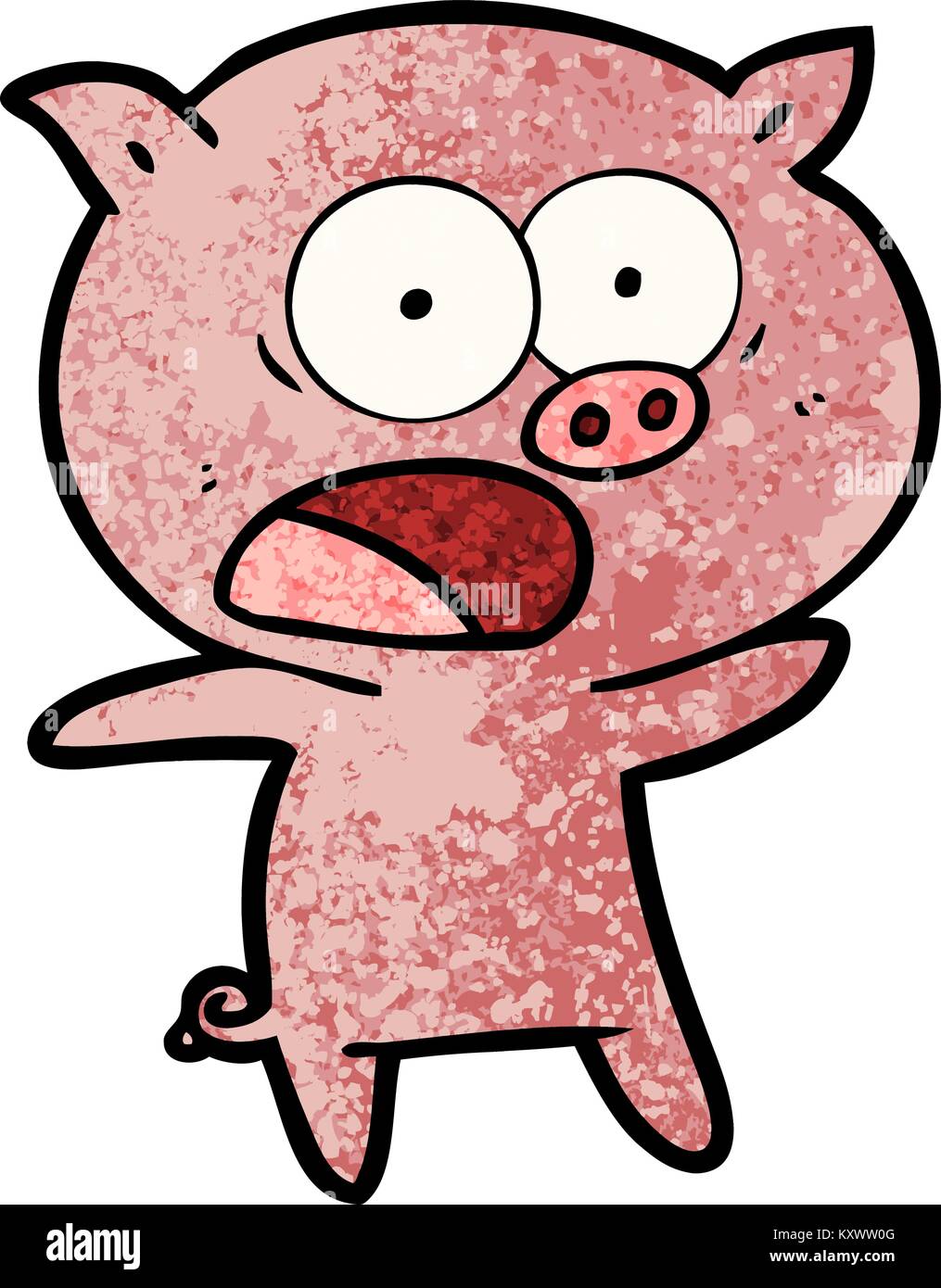 cartoon pig shouting Stock Vector Image & Art - Alamy