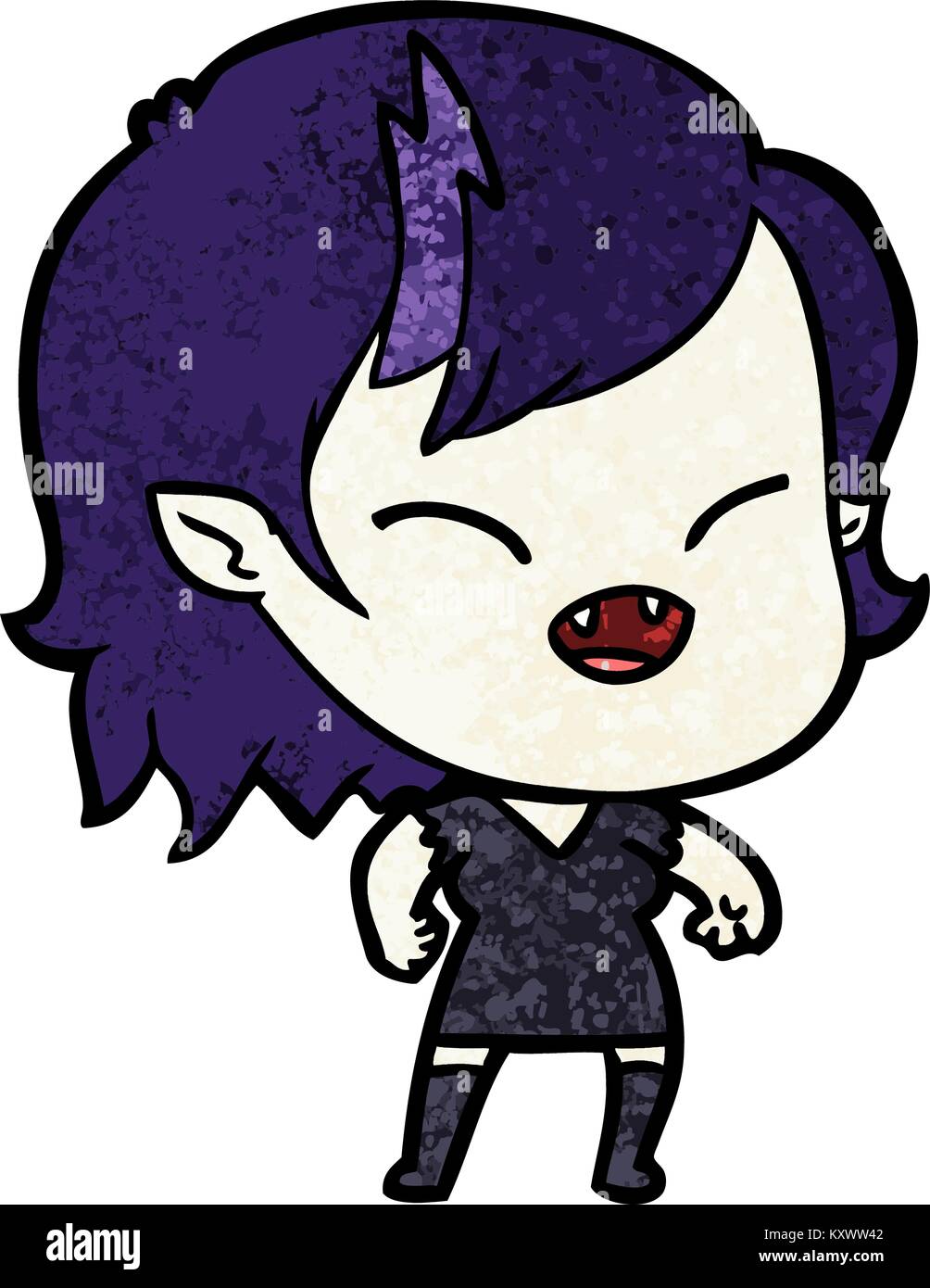 cartoon laughing vampire girl Stock Vector Image & Art - Alamy