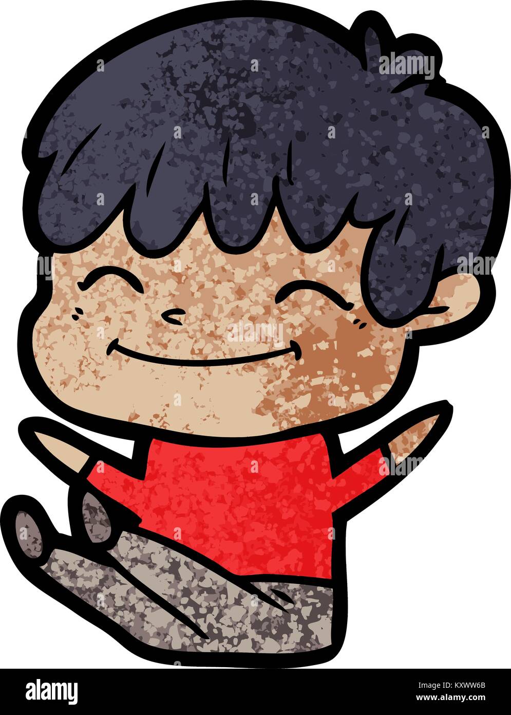 cartoon happy boy Stock Vector Image & Art - Alamy