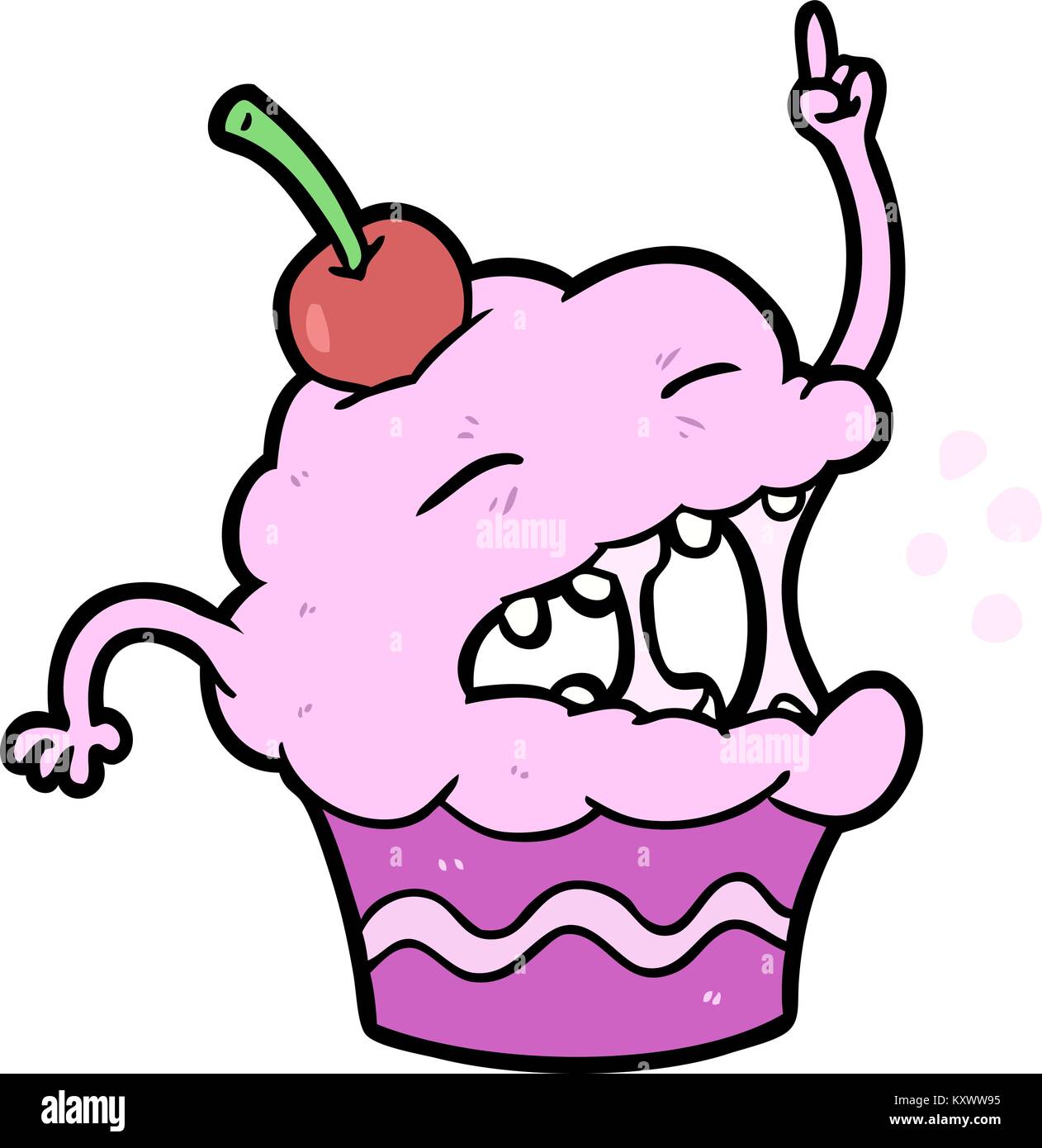funny cartoon cupcake Stock Vector Image & Art - Alamy