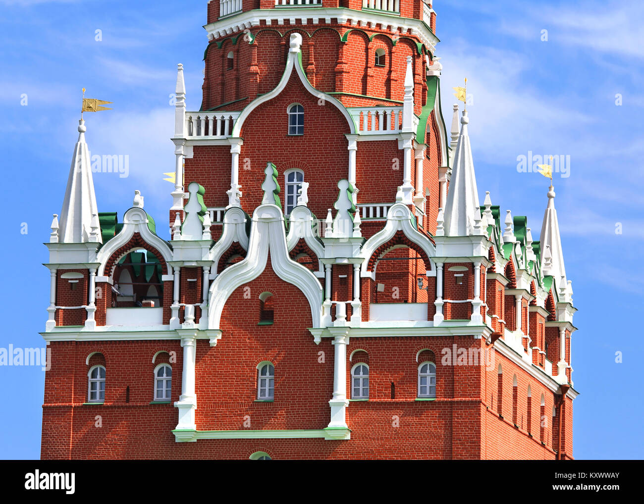 Moscow Kremlin tower built in the Byzantine style in the seventeenth ...