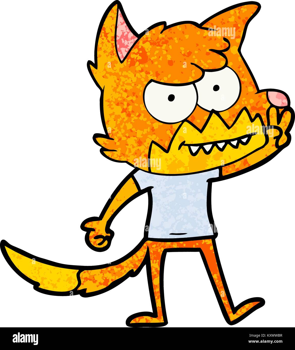 cartoon grinning fox Stock Vector Image & Art - Alamy