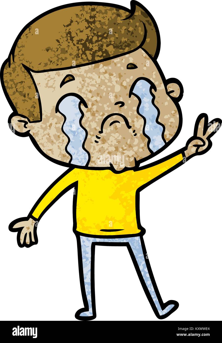cartoon man crying Stock Vector Image & Art - Alamy