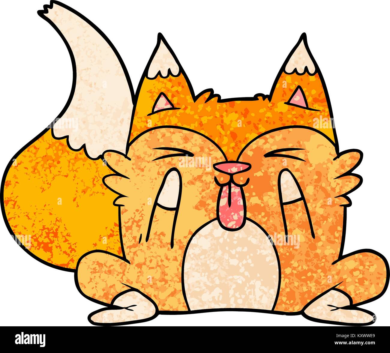 funny cartoon fox Stock Vector Image & Art - Alamy