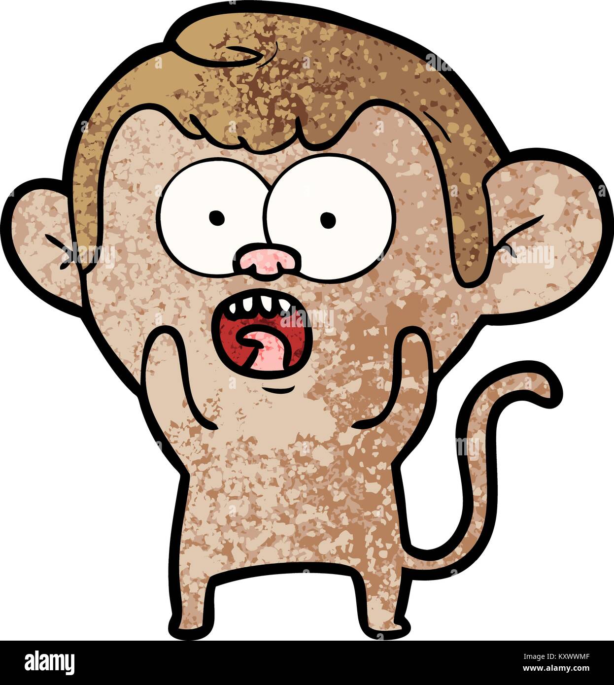 cartoon shocked monkey Stock Vector Image & Art - Alamy