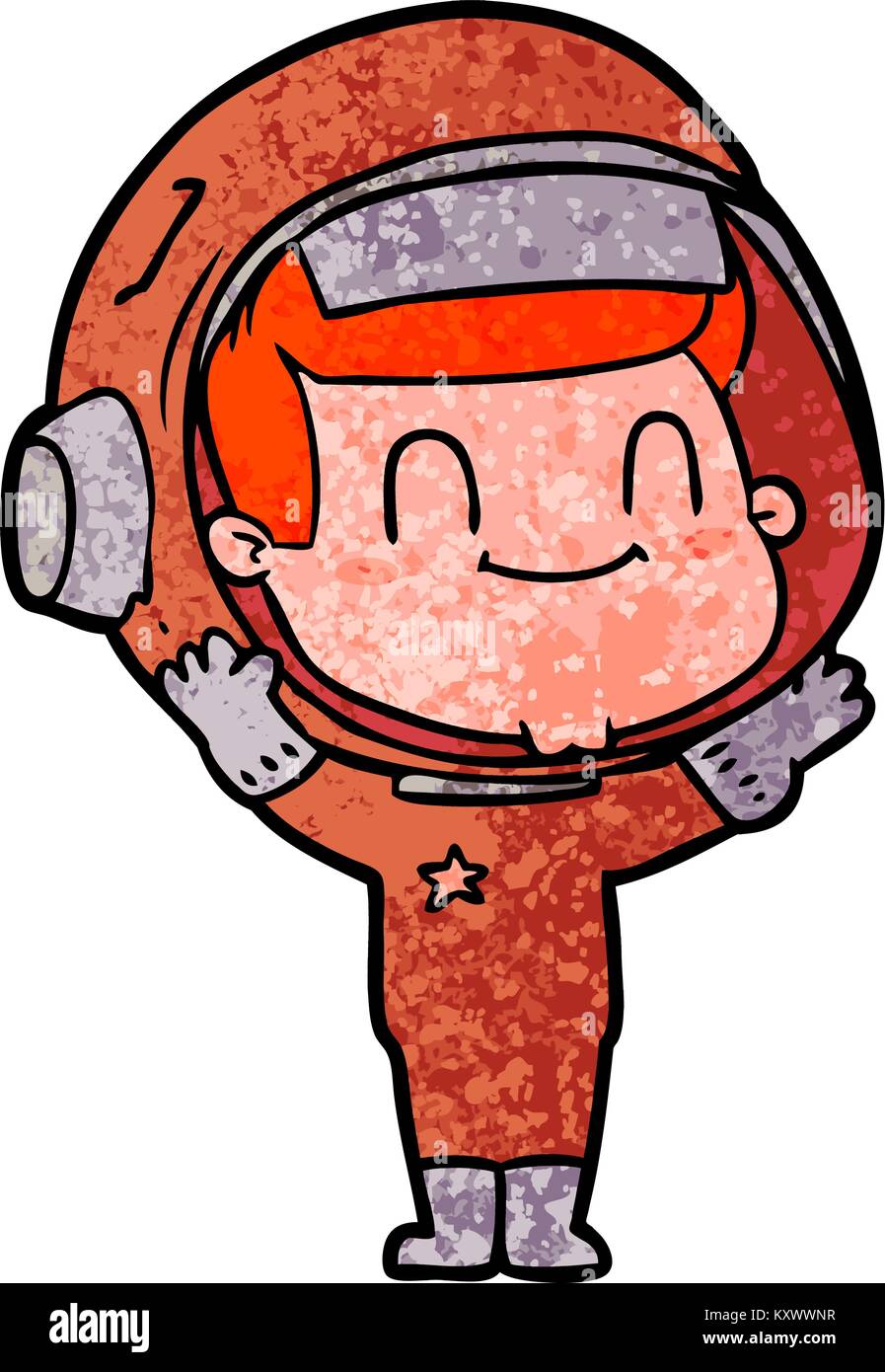 happy cartoon astronaut man Stock Vector Image & Art - Alamy