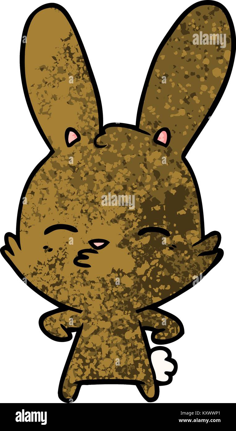 curious bunny cartoon Stock Vector Image & Art - Alamy