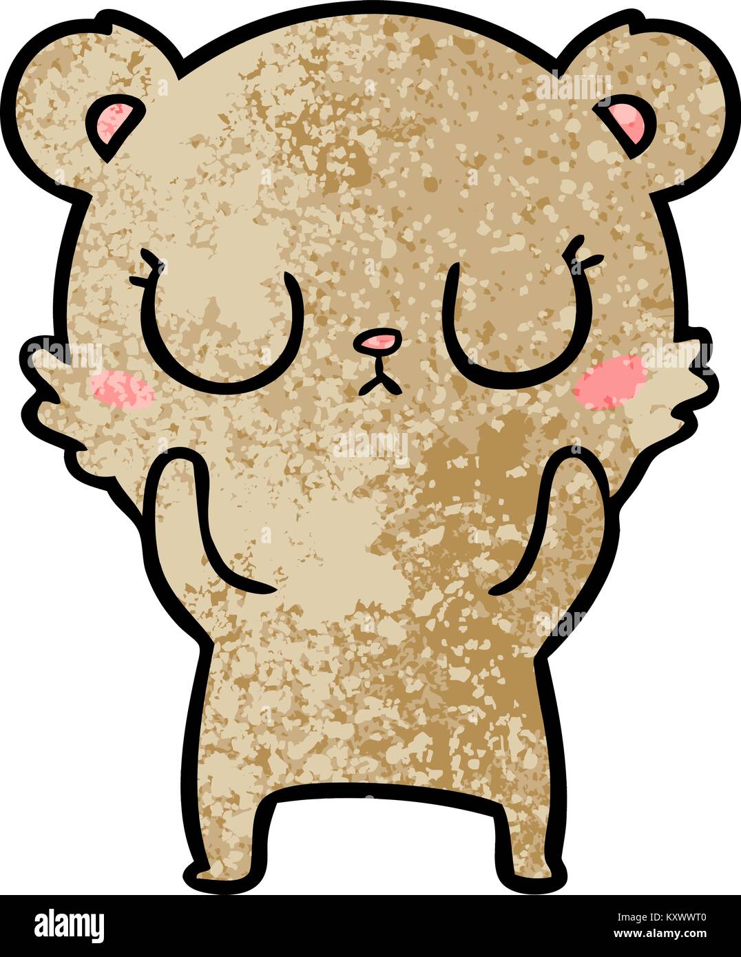 peaceful cartoon bear Stock Vector Image & Art - Alamy