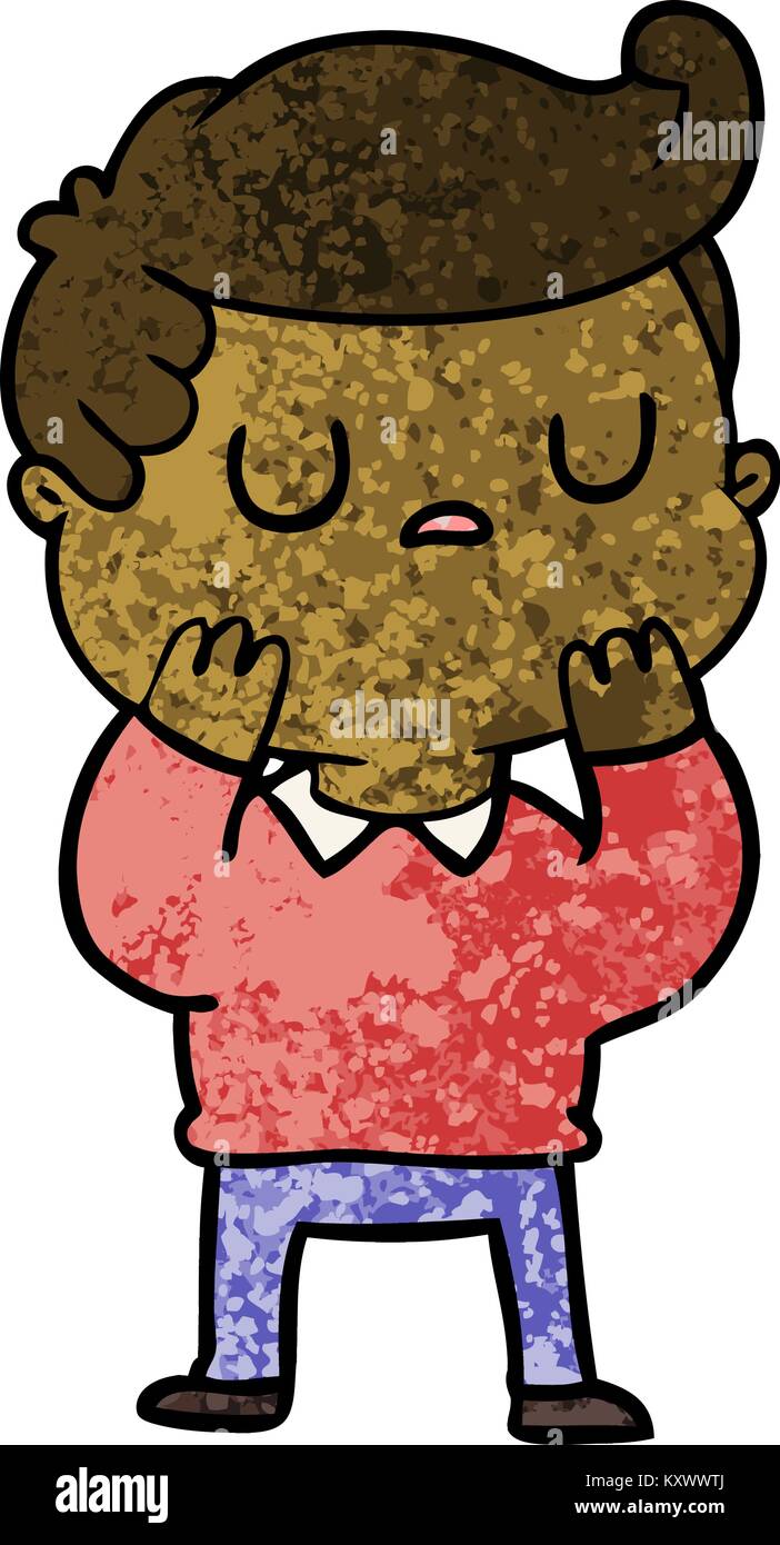 cartoon aloof man considering Stock Vector Image & Art - Alamy