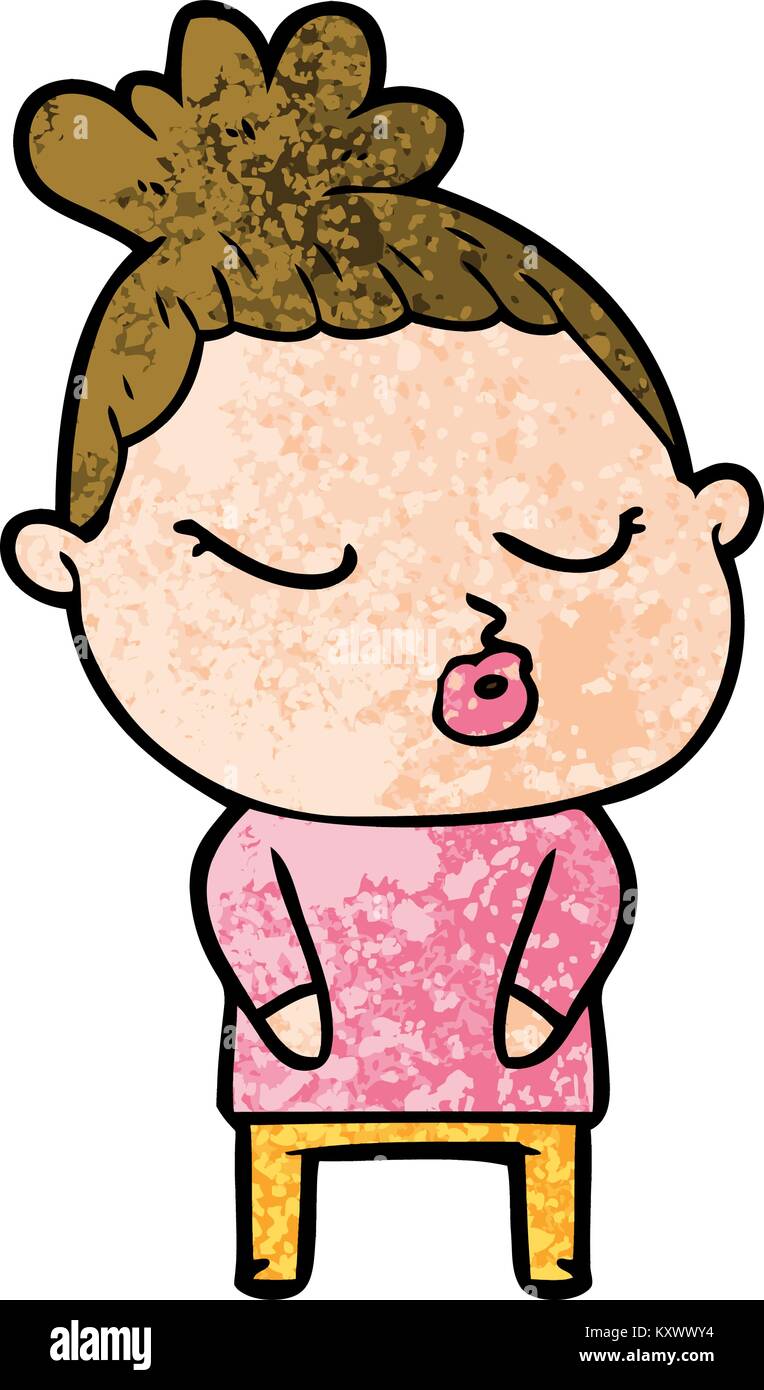 cartoon calm woman Stock Vector Image & Art - Alamy