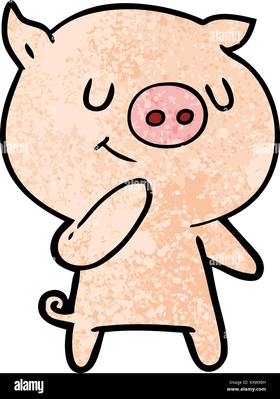 happy cartoon pig Stock Vector Image & Art - Alamy