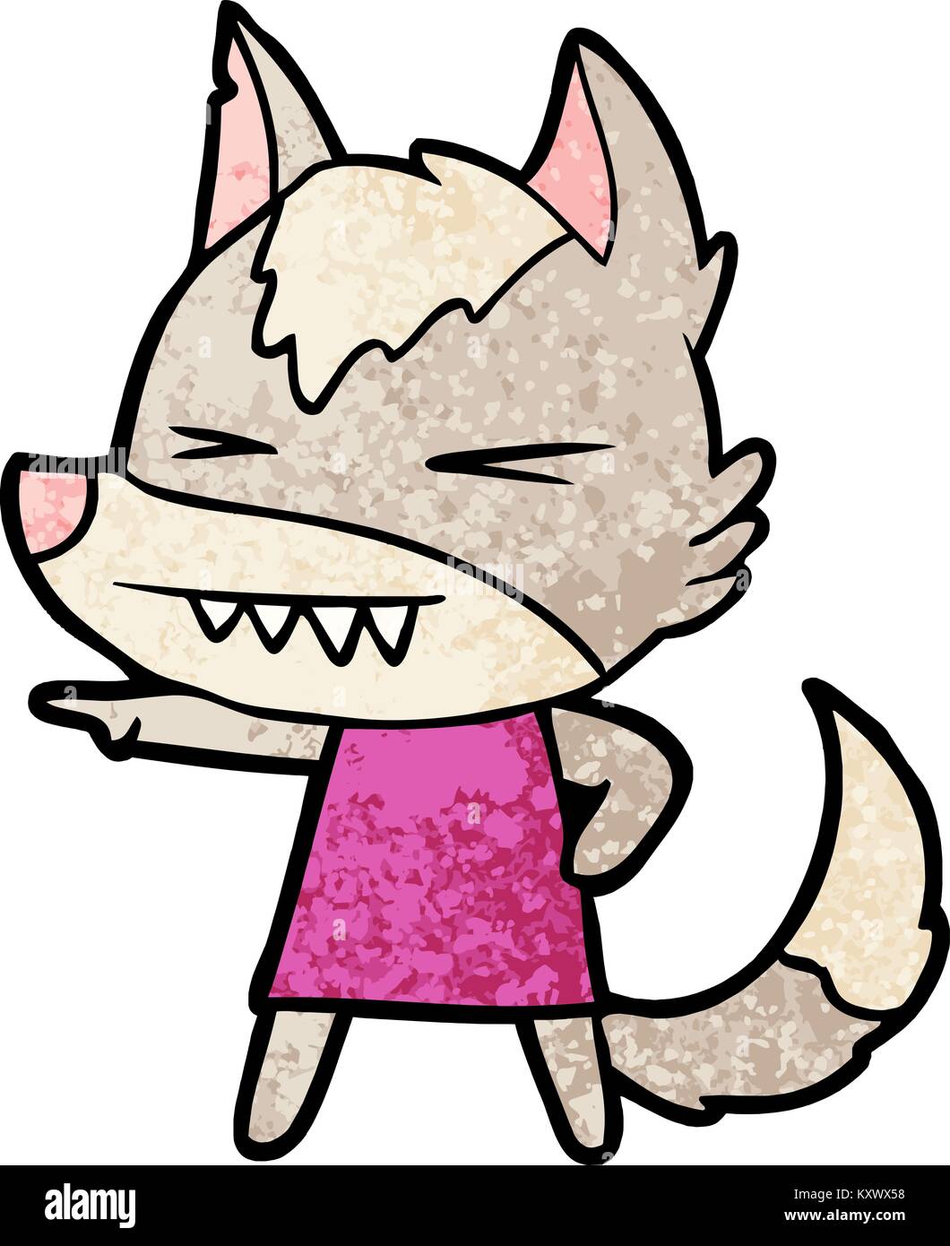 angry wolf cartoon Stock Vector Image & Art - Alamy