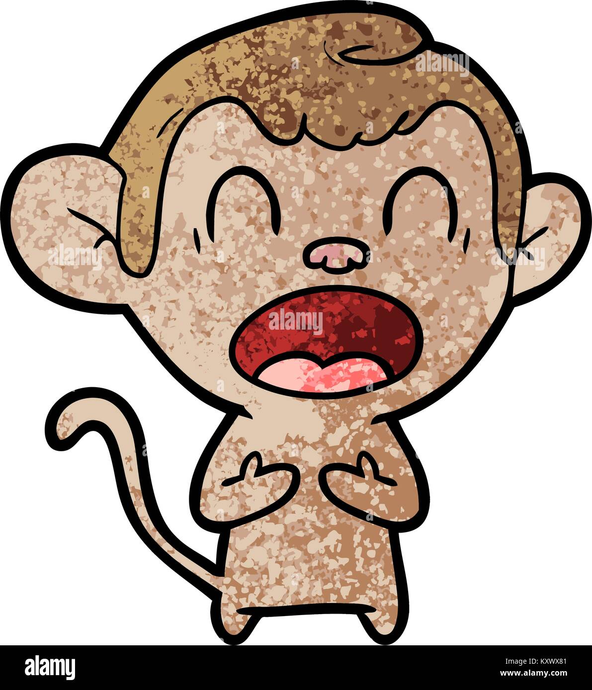 shouting cartoon monkey Stock Vector Image & Art - Alamy