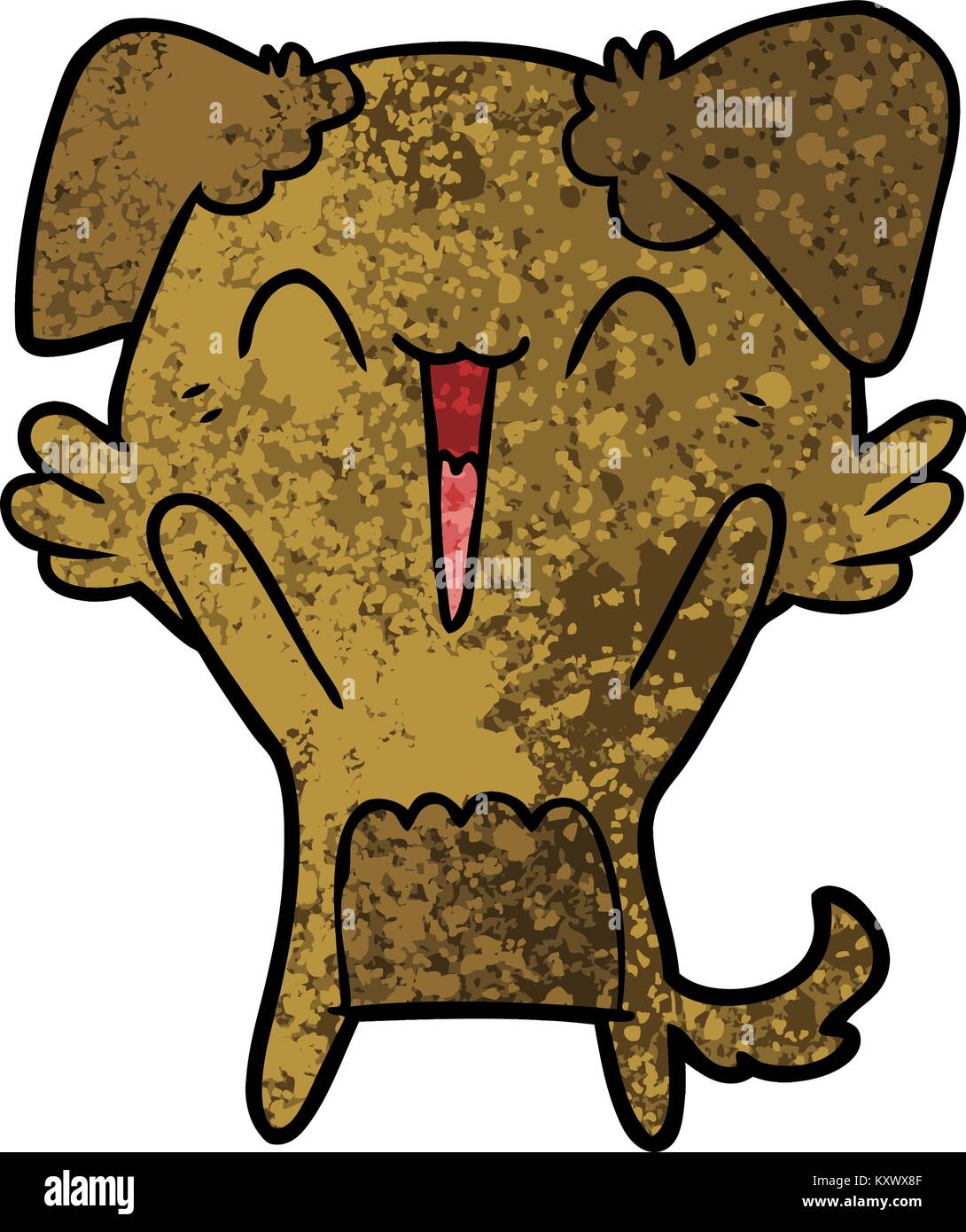 happy little dog cartoon Stock Vector Image & Art - Alamy