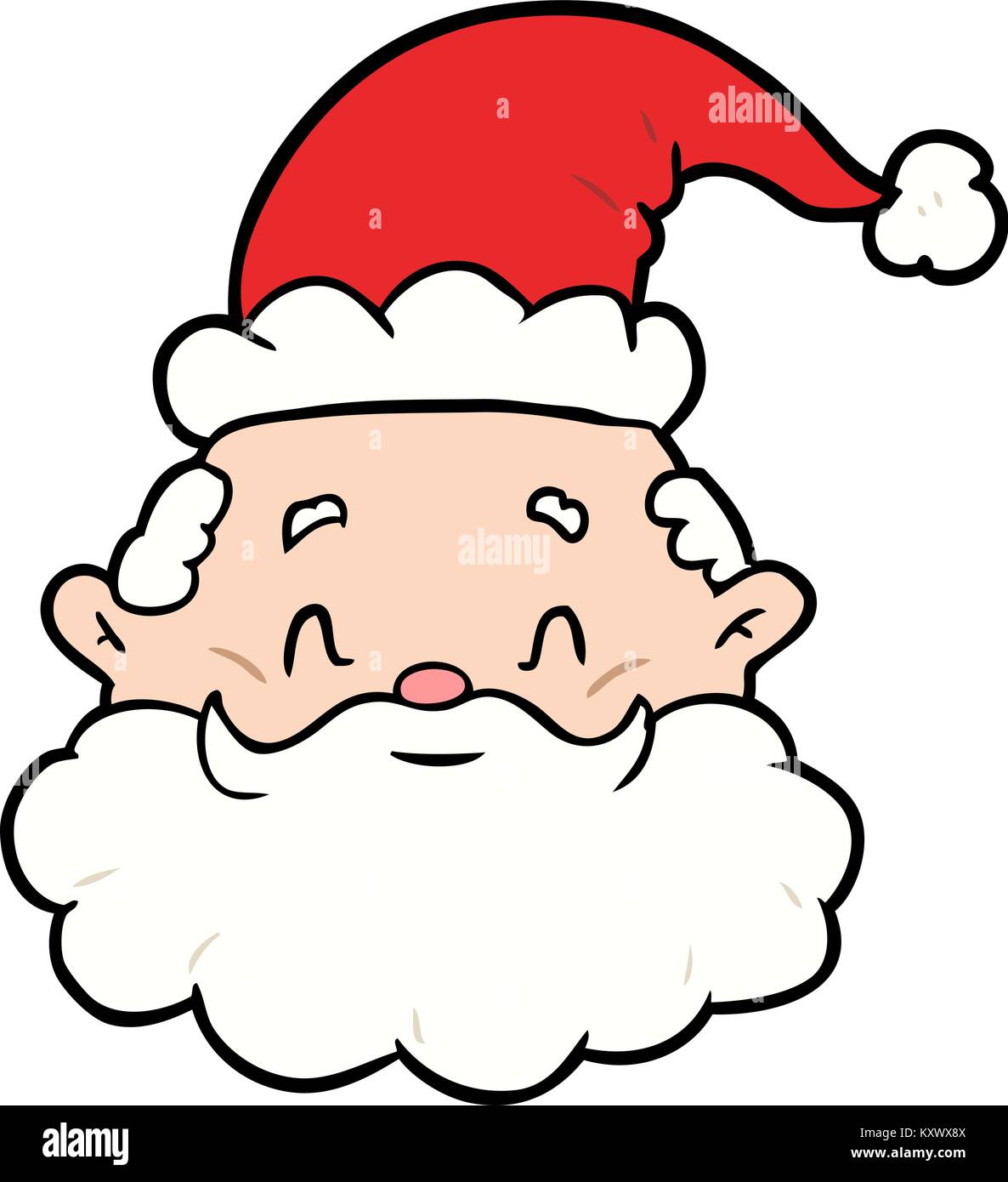 cartoon santa claus face Stock Vector Image & Art - Alamy