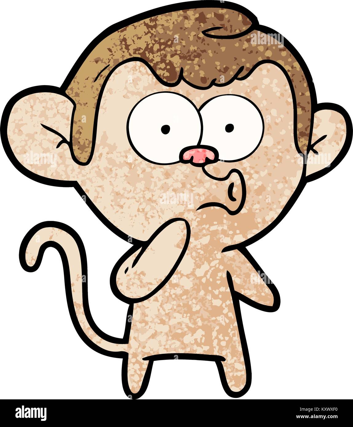 cartoon hooting monkey Stock Vector Image & Art - Alamy