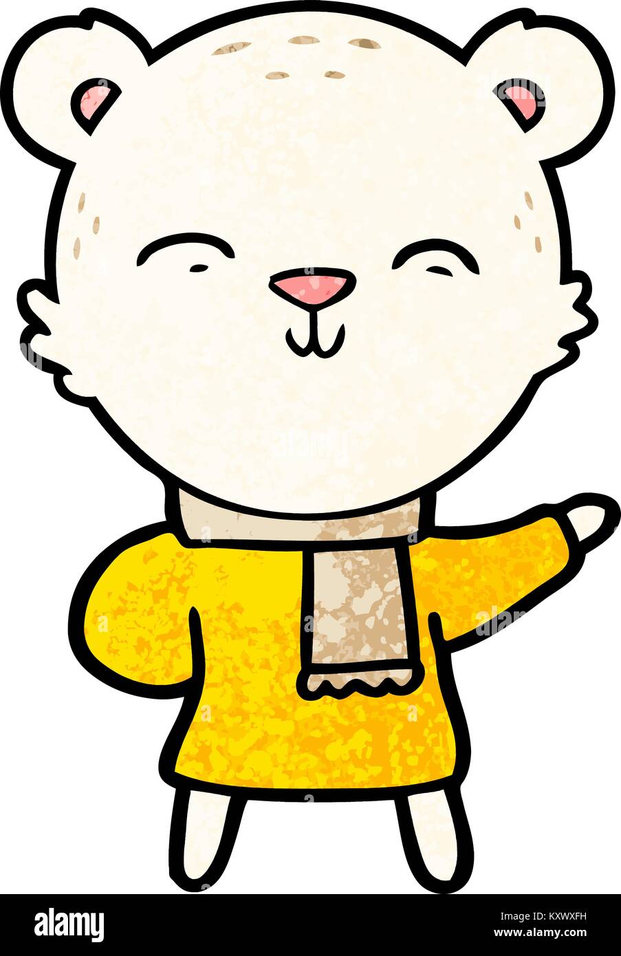 happy cartoon polar bear Stock Vector Image & Art - Alamy