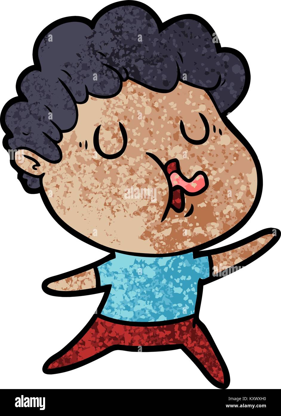 cartoon man singing Stock Vector Image & Art - Alamy