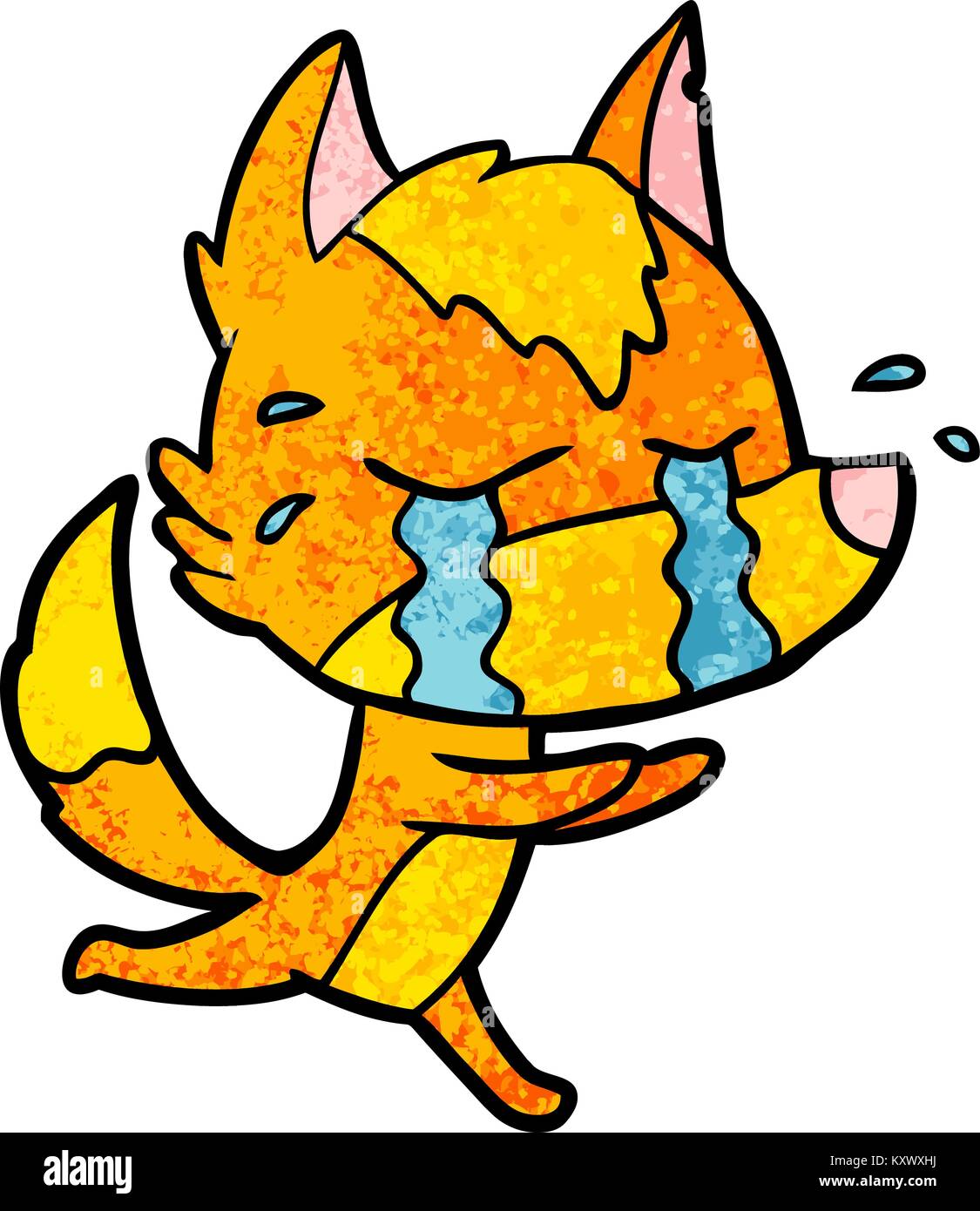 sad little fox cartoon character Stock Vector Image & Art - Alamy