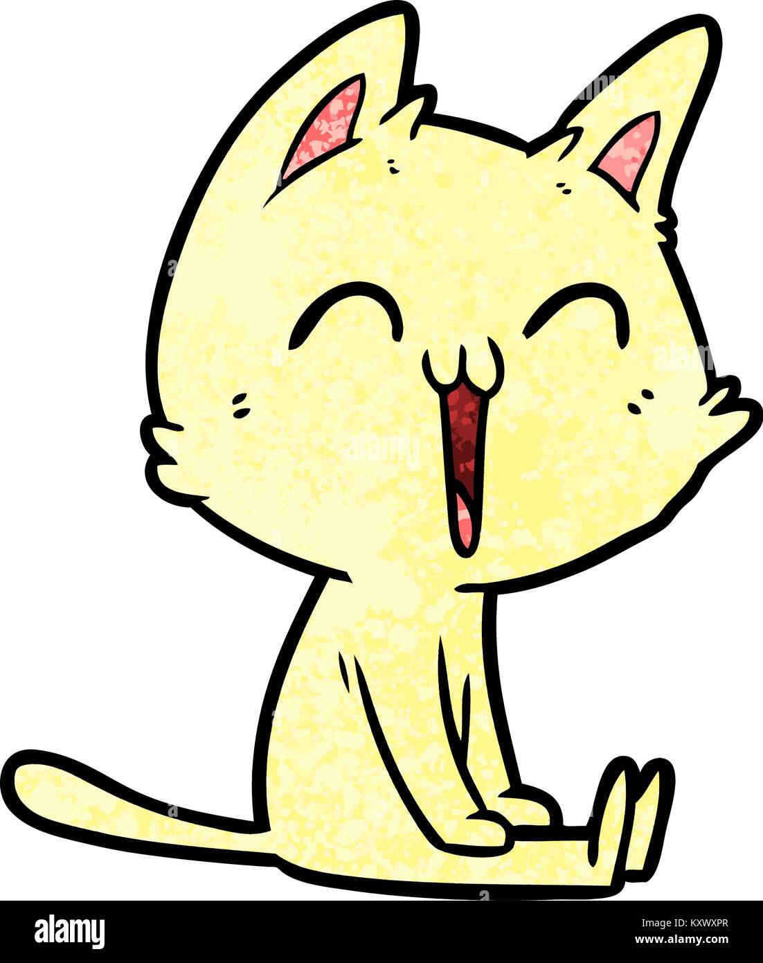 happy cartoon cat Stock Vector Image & Art - Alamy