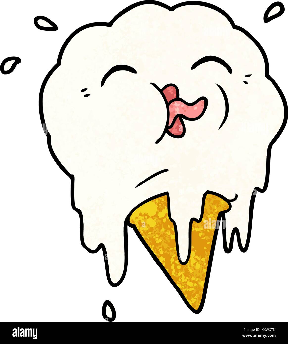 cartoon melting ice cream Stock Vector Image & Art - Alamy