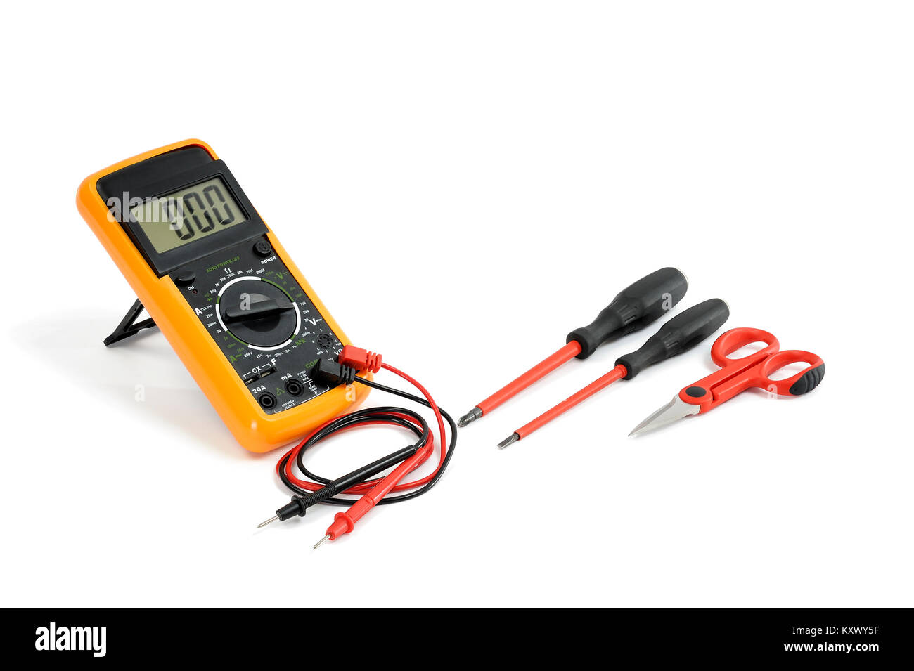 Multimeter and tools for working on a residential electrical ...