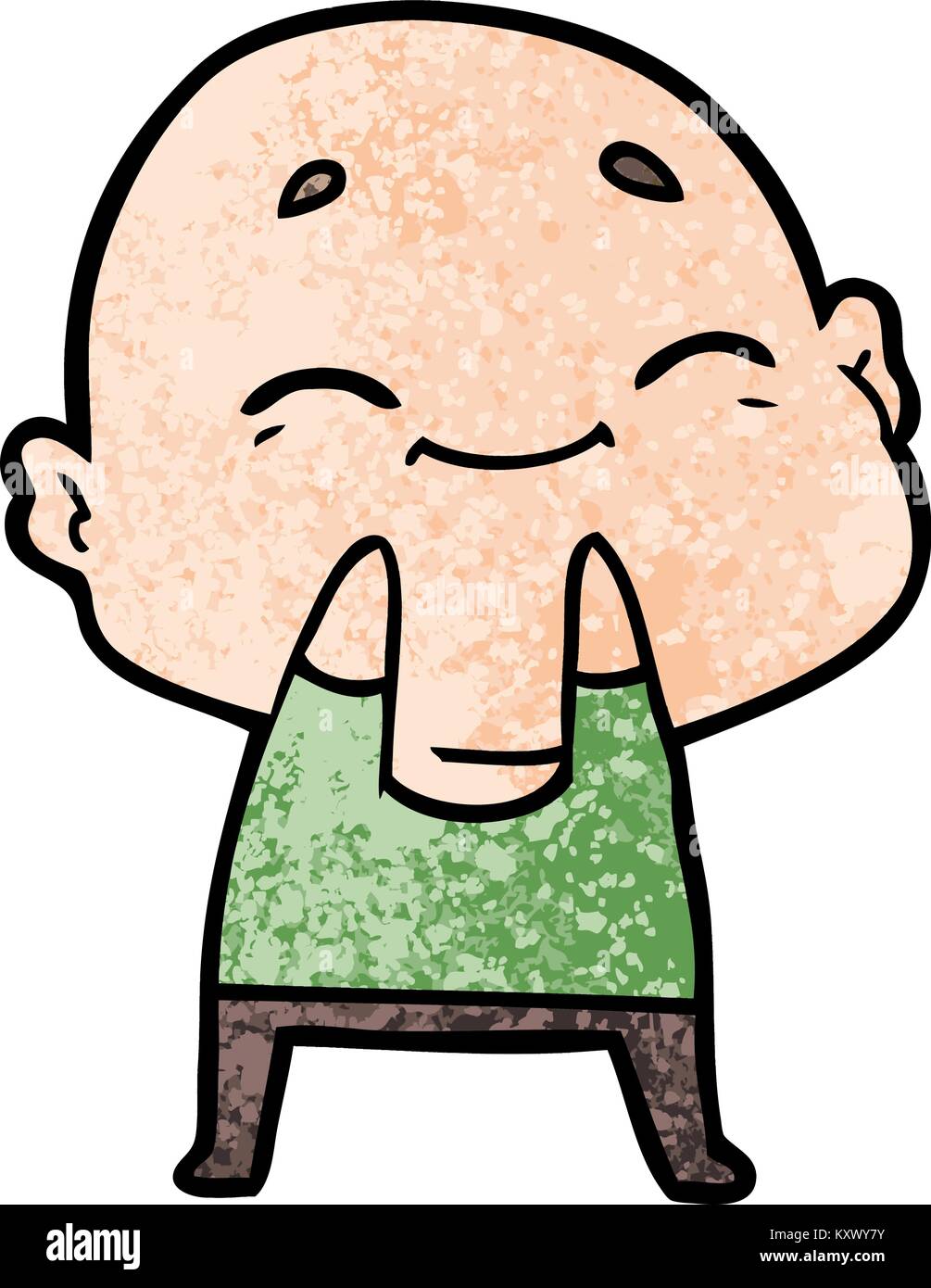 cartoon happy bald man Stock Vector Image & Art - Alamy