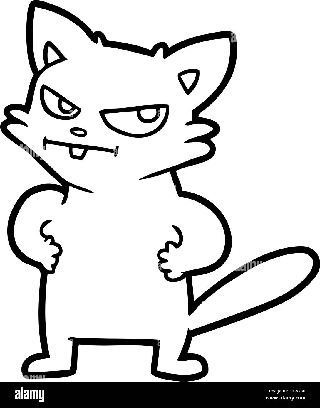 cartoon annoyed cat Stock Vector Image & Art - Alamy