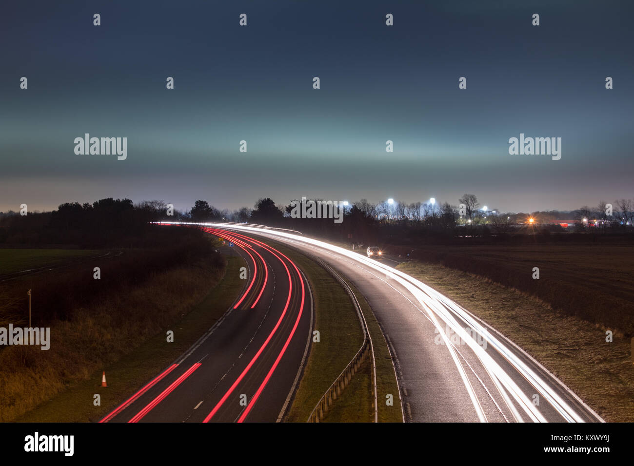 A189 towards Gosforth Park Stock Photo - Alamy