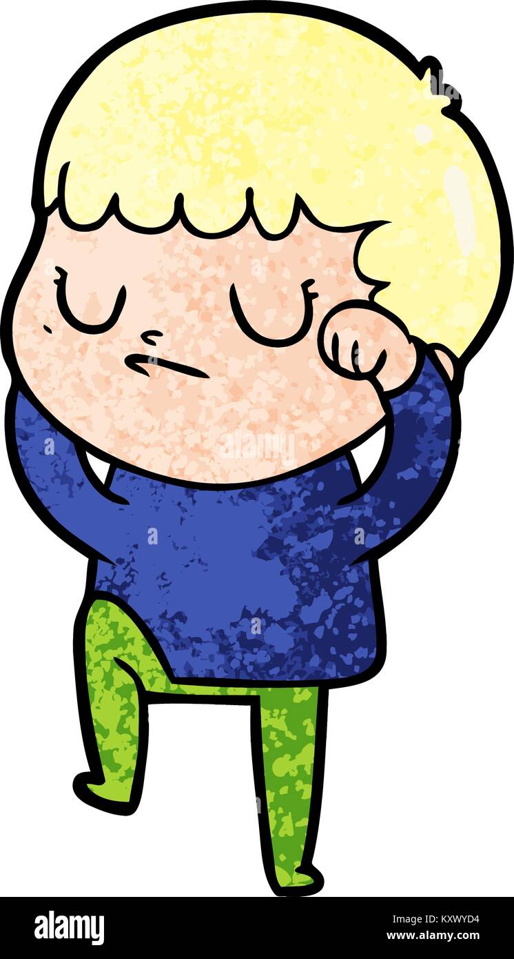 cartoon grumpy boy Stock Vector Image & Art - Alamy