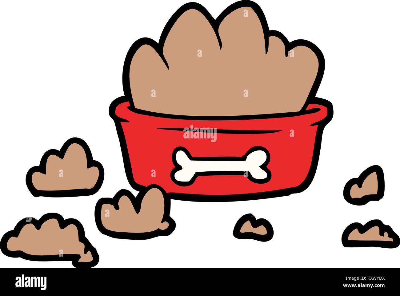 Dog messy food Stock Vector Images - Alamy