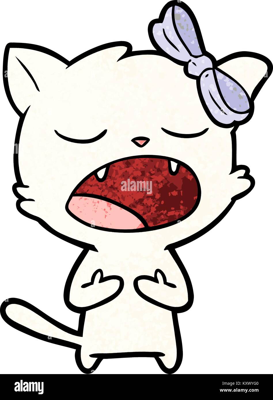 cartoon cat meowing Stock Vector Image & Art - Alamy