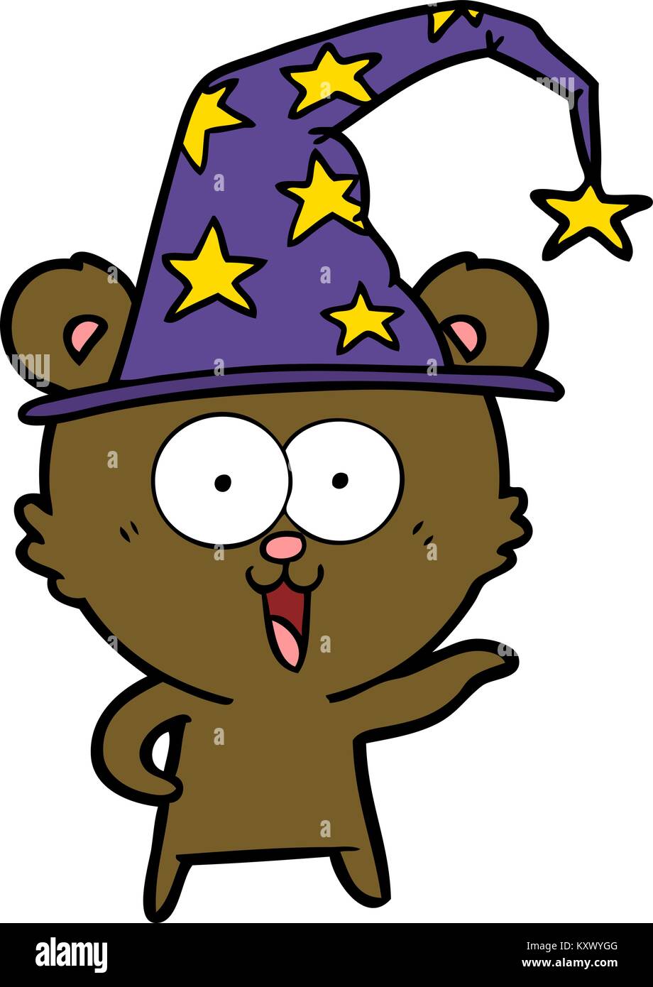 laughing wizard teddy bear cartoon Stock Vector Image & Art - Alamy