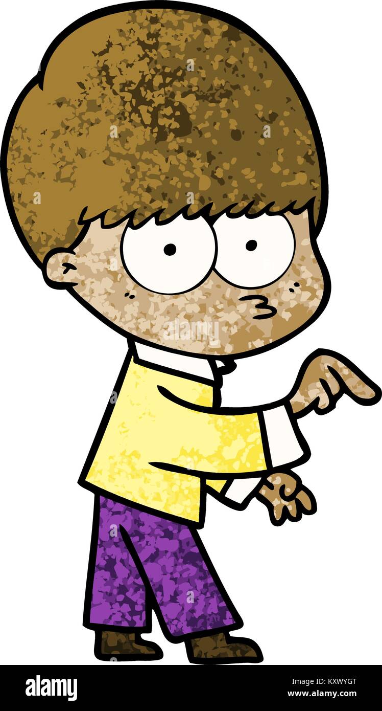 nervous cartoon boy Stock Vector Image & Art - Alamy