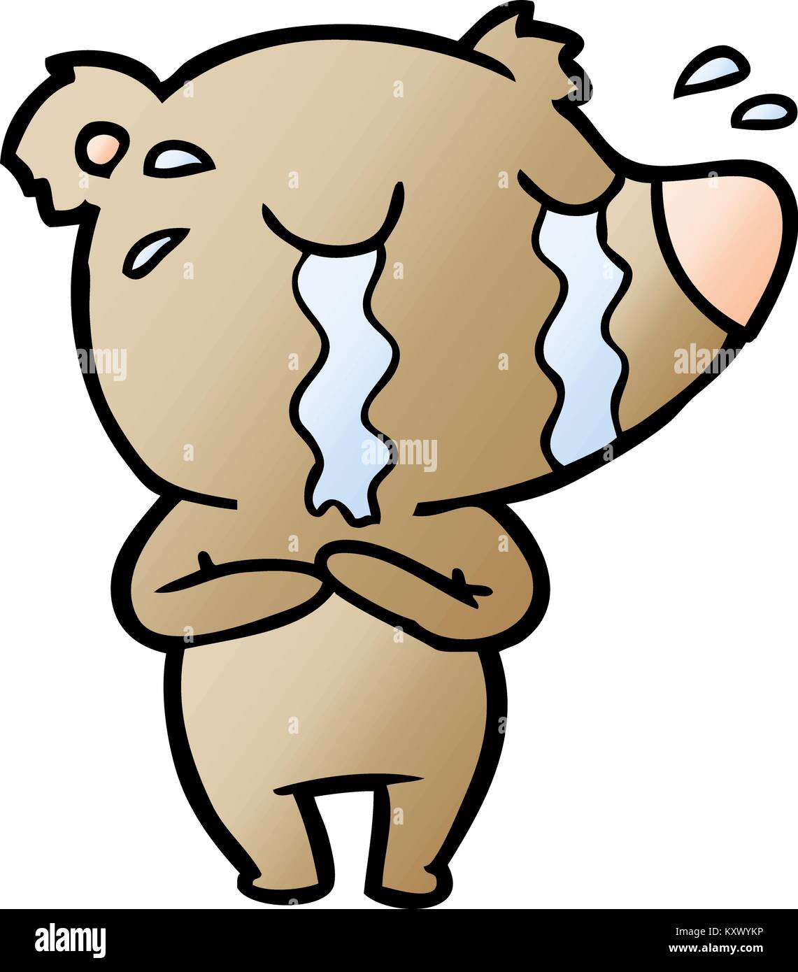 crying bear cartoon character Stock Vector Image & Art - Alamy