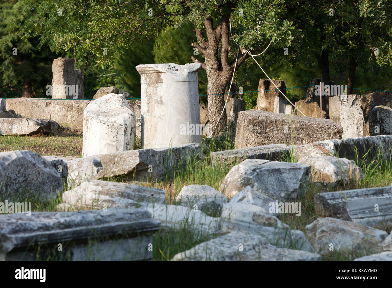 Ancient ruins in Troy. Turkey Stock Photo - Alamy