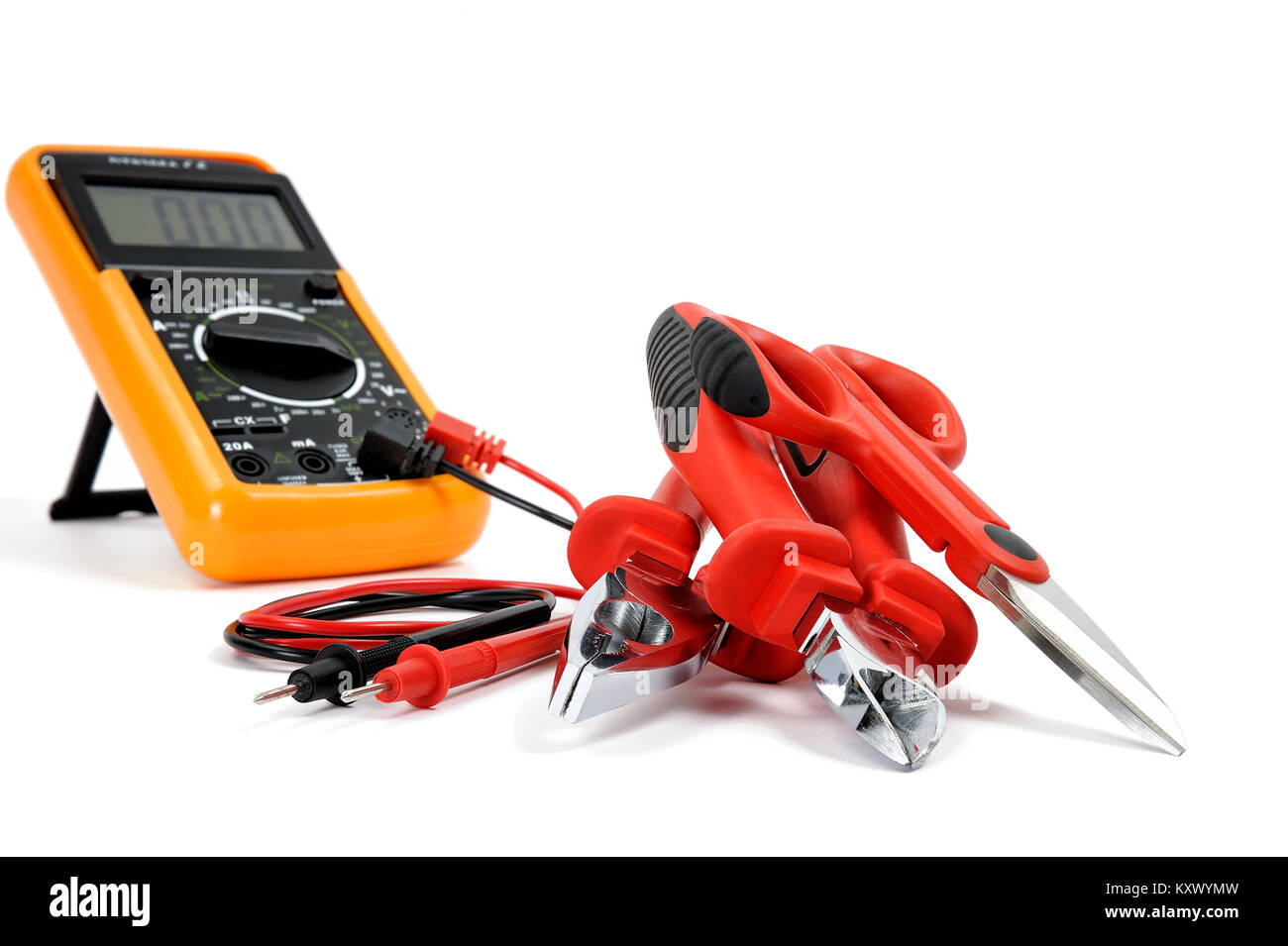 Multimeter and tools for working on a residential electrical ...