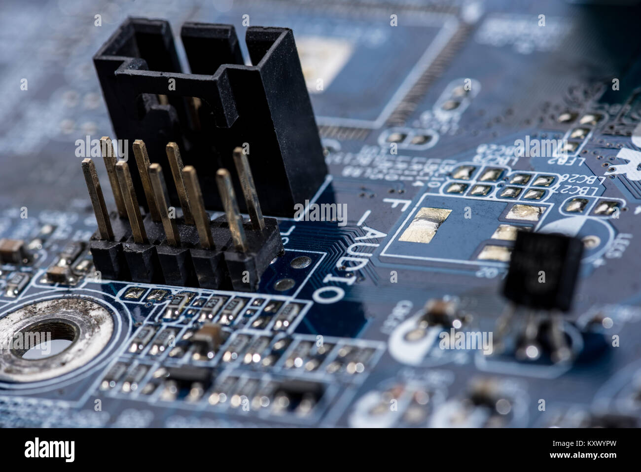 close up view of computer motherboard elements Stock Photo - Alamy